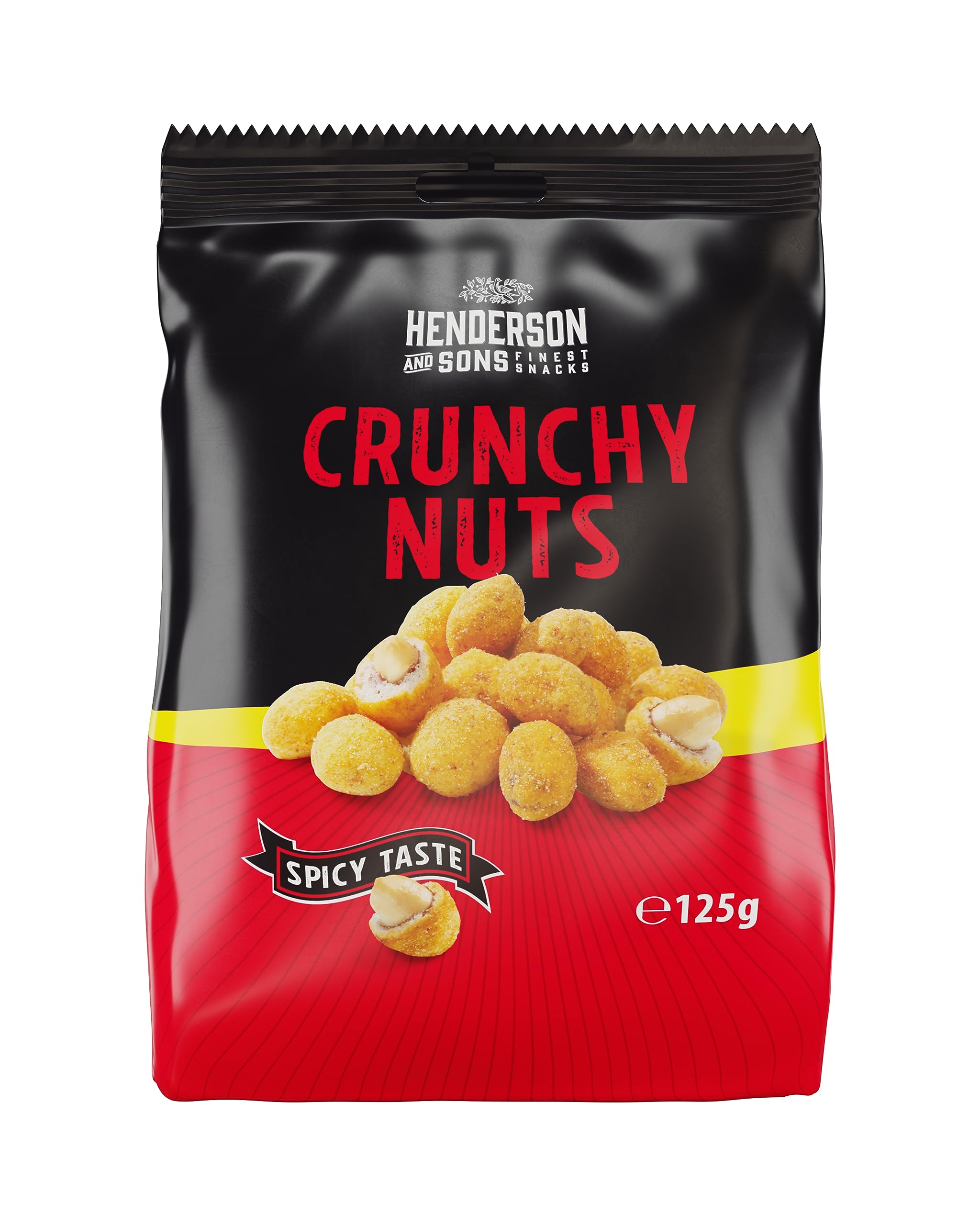 Henderson and Sons Crunchy Spicy Nuts - 125g Roasted Peanuts in Crispy ...