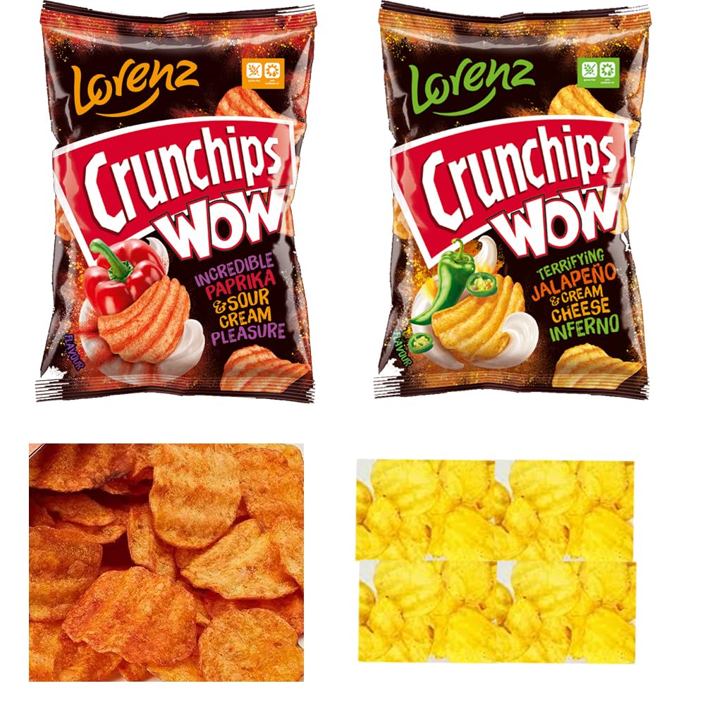 Crunchips WOW Paprika Sour Cream & Jalapeno Cream Cheese Bag 80g | 02 ...