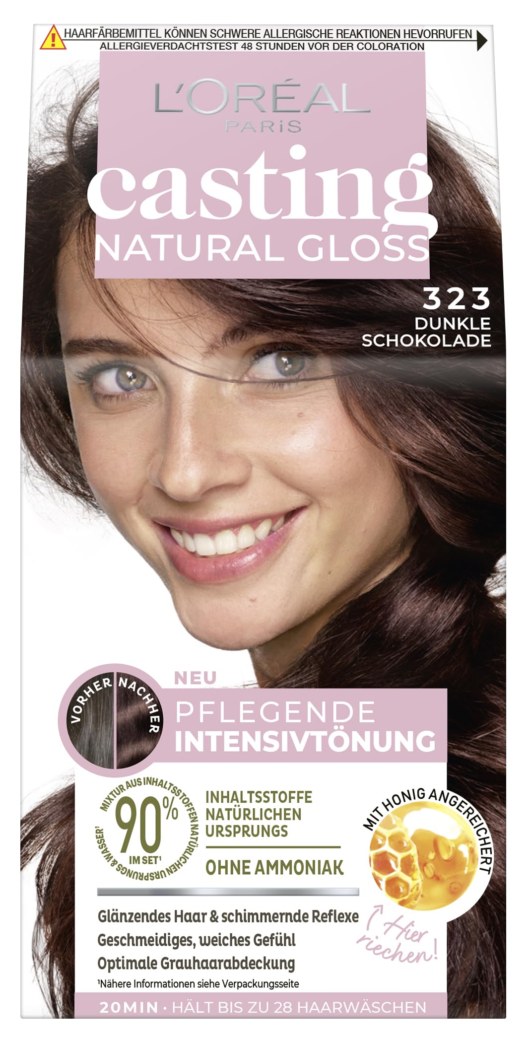 L'Or al Paris Coloration No. 323 Dark Chocolate - Ammonia-Free Hair ...