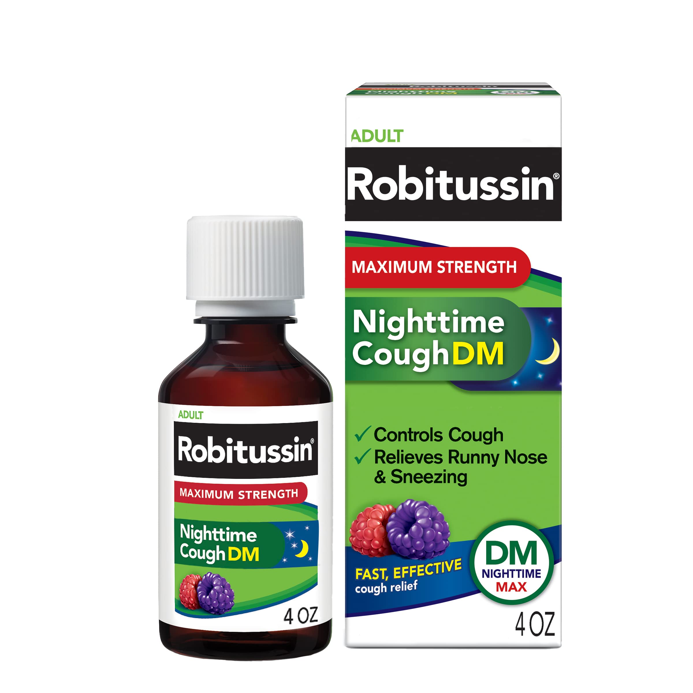 Robitussin Maximum Strength Nighttime Cough DM Cough Medicine For