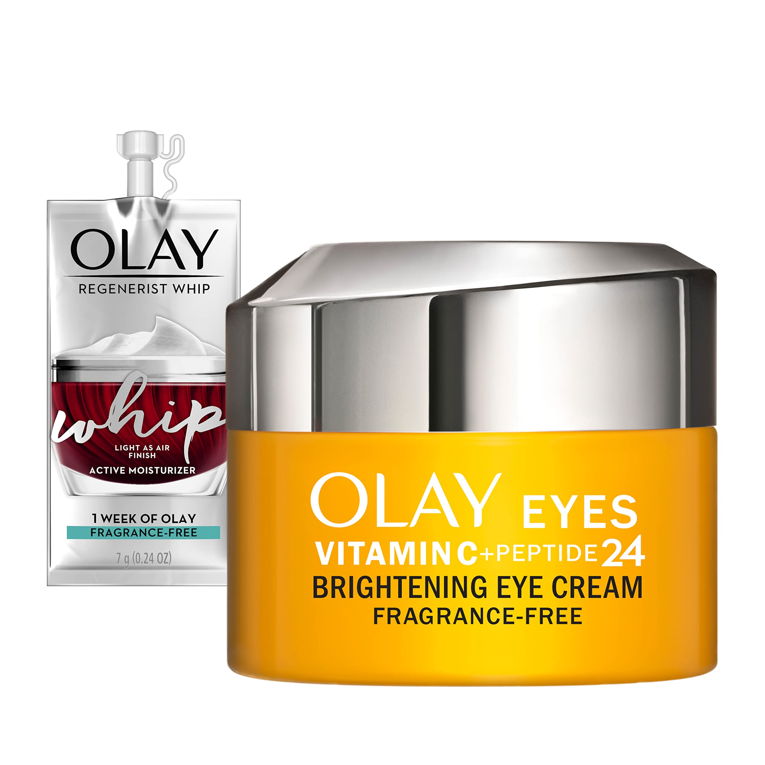 Olay Vitamin C Peptide 24 Eye Cream Whip Face Moisturizer Travel Set Fragrance Free Skincare