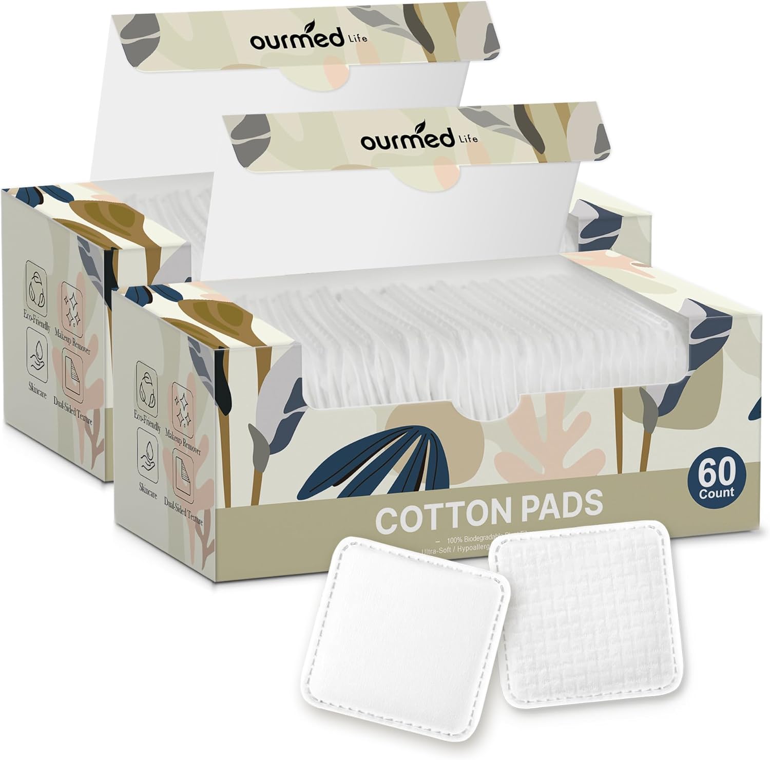 Ourmed Life facial exfoliating cotton pads - Makeup Removal, Soft ...