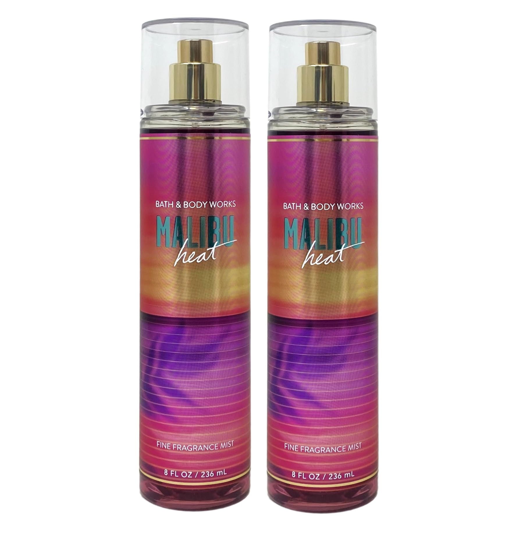 Bath and Body Work Malibu Heat 2 Pack Fine Fragrance Mist Bundle - Full ...