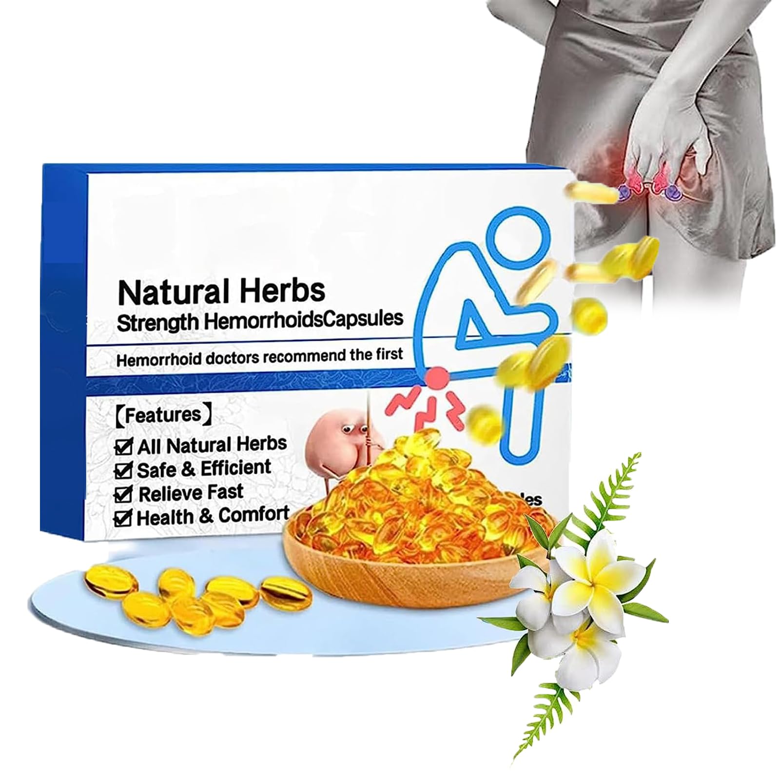 Heca Natural Herbal Hemorrhoid Capsules - Rapid Treatment Relief (1 Box) | Buy Now with Express ...