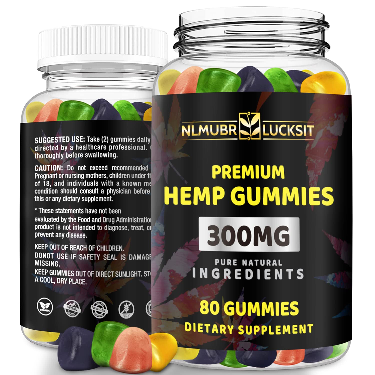 1 Pack Natural Hemp Gummies Advanced Extra Strength - High Potency Best ...