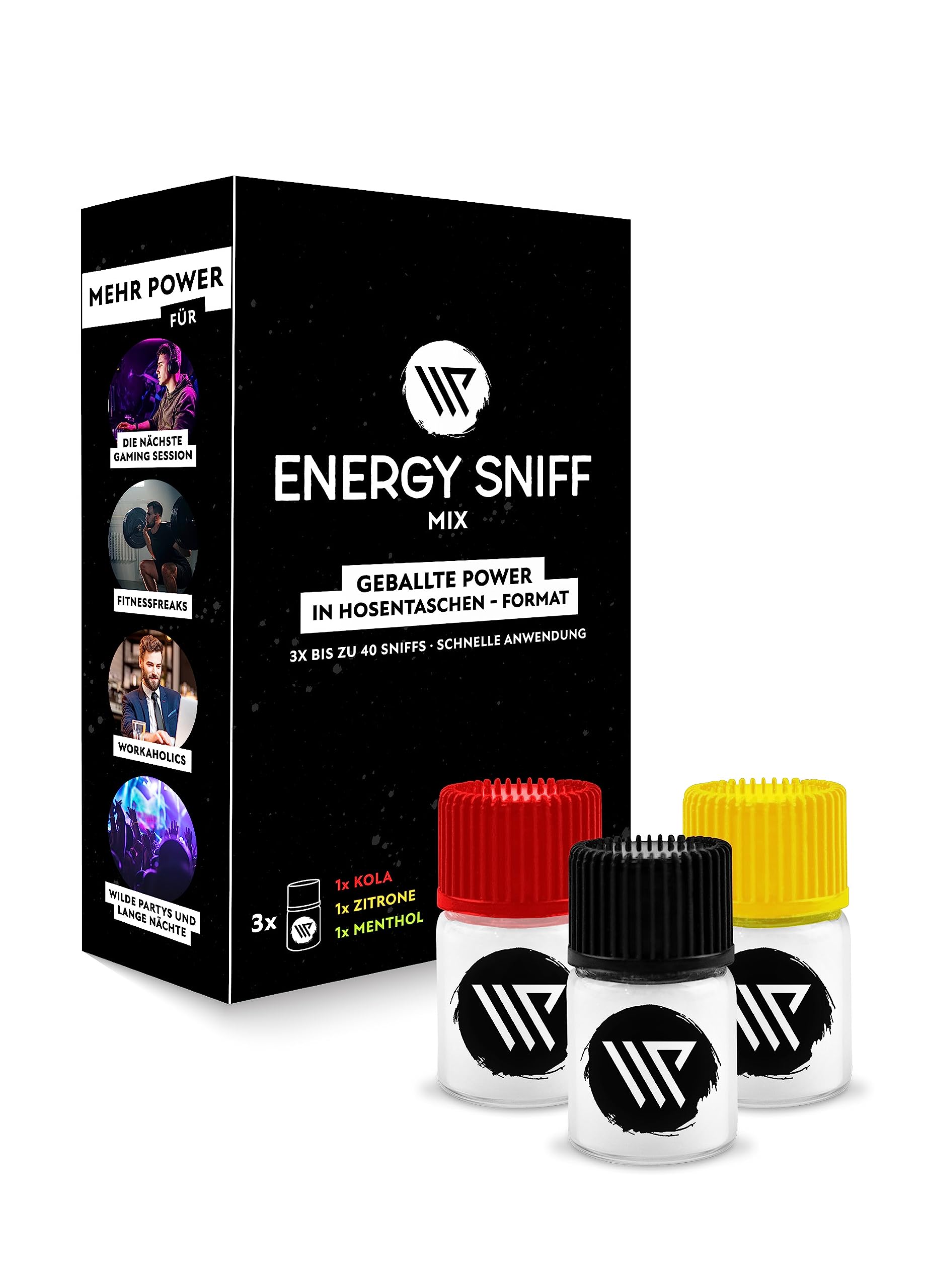 WP Energy Sniff Booster - 3 Pack Energy Snuff Powder | 2g Each | Focus & Refresh | Menthol Kola ...