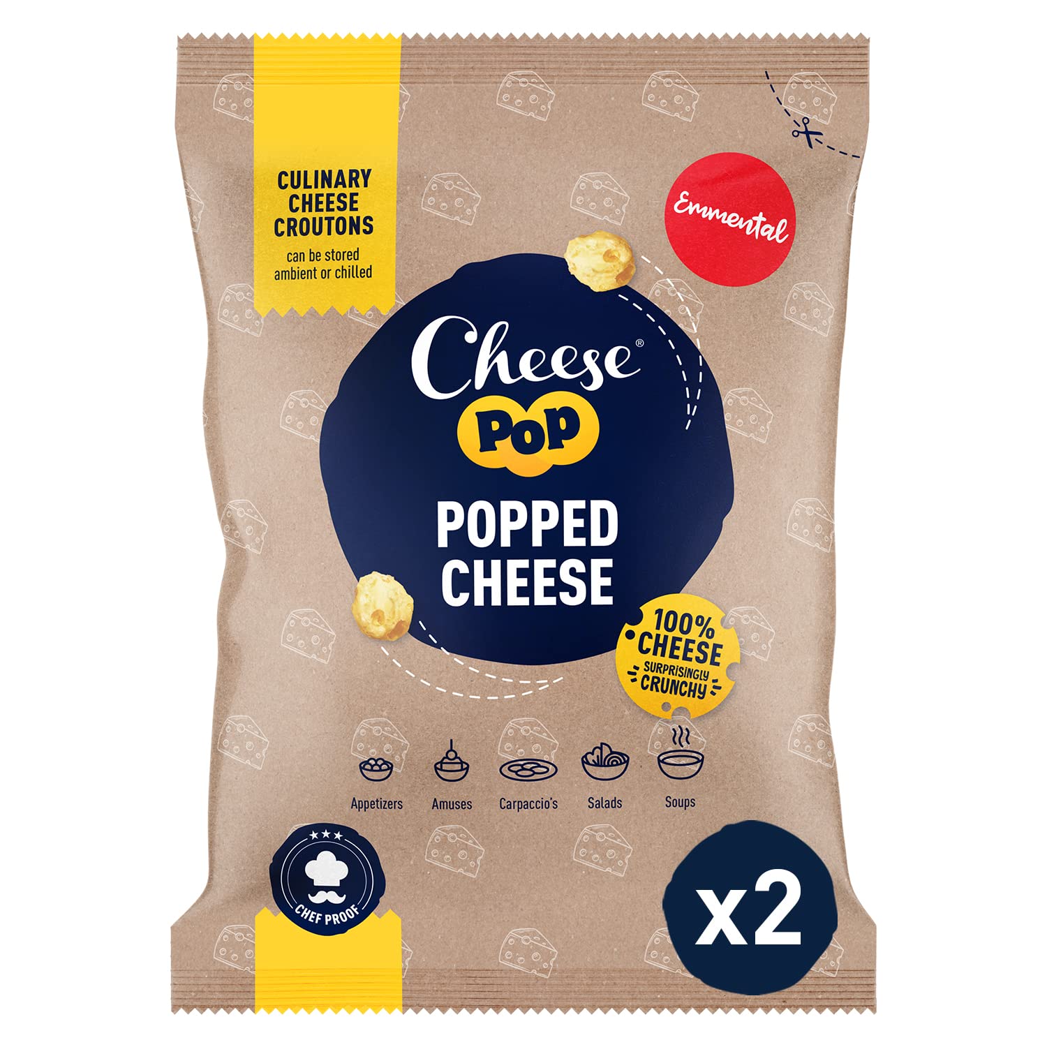 Shop 100% Emmental Cheese Popped Snack - Crispy Airy & Nutty | High ...