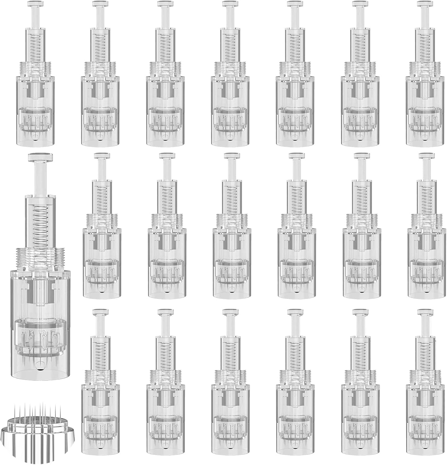 20 Pieces Needle Microneedling 12 Pin Micro Needling Replacement ...