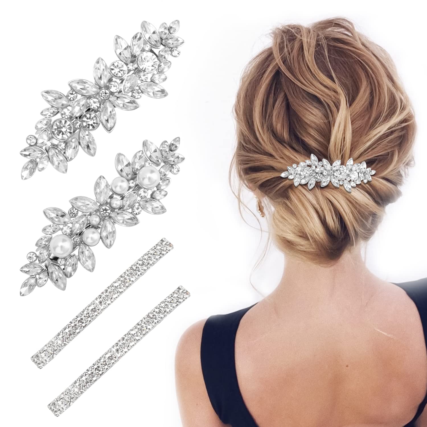 Hair clips rhinestone store