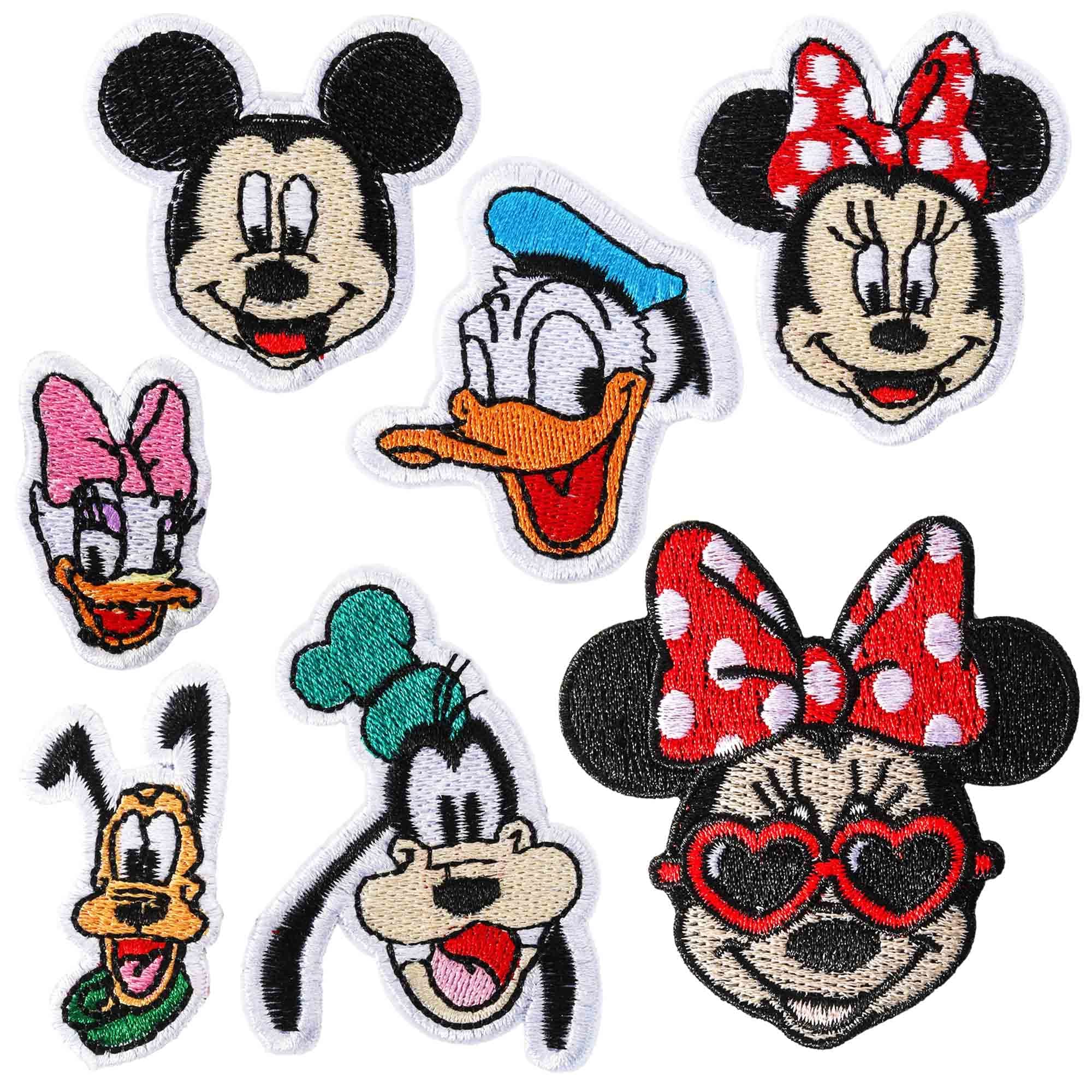Cute Cartoon Mouse Applique Embroidered Patches - Set of 7 | Iron On or ...