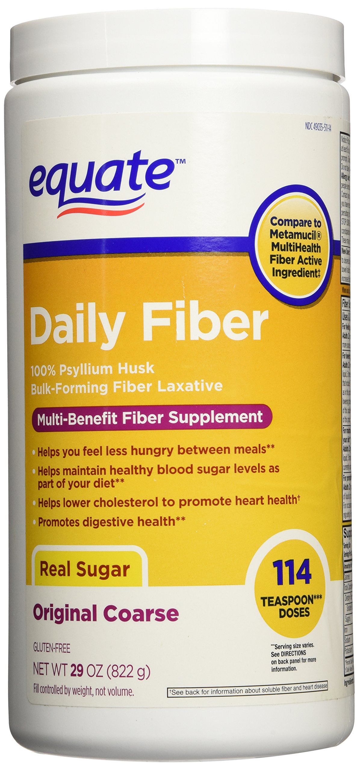 Equate Daily Fiber Powder 29 Oz 114 Ct Multi Benefit Formula Buy Now In International