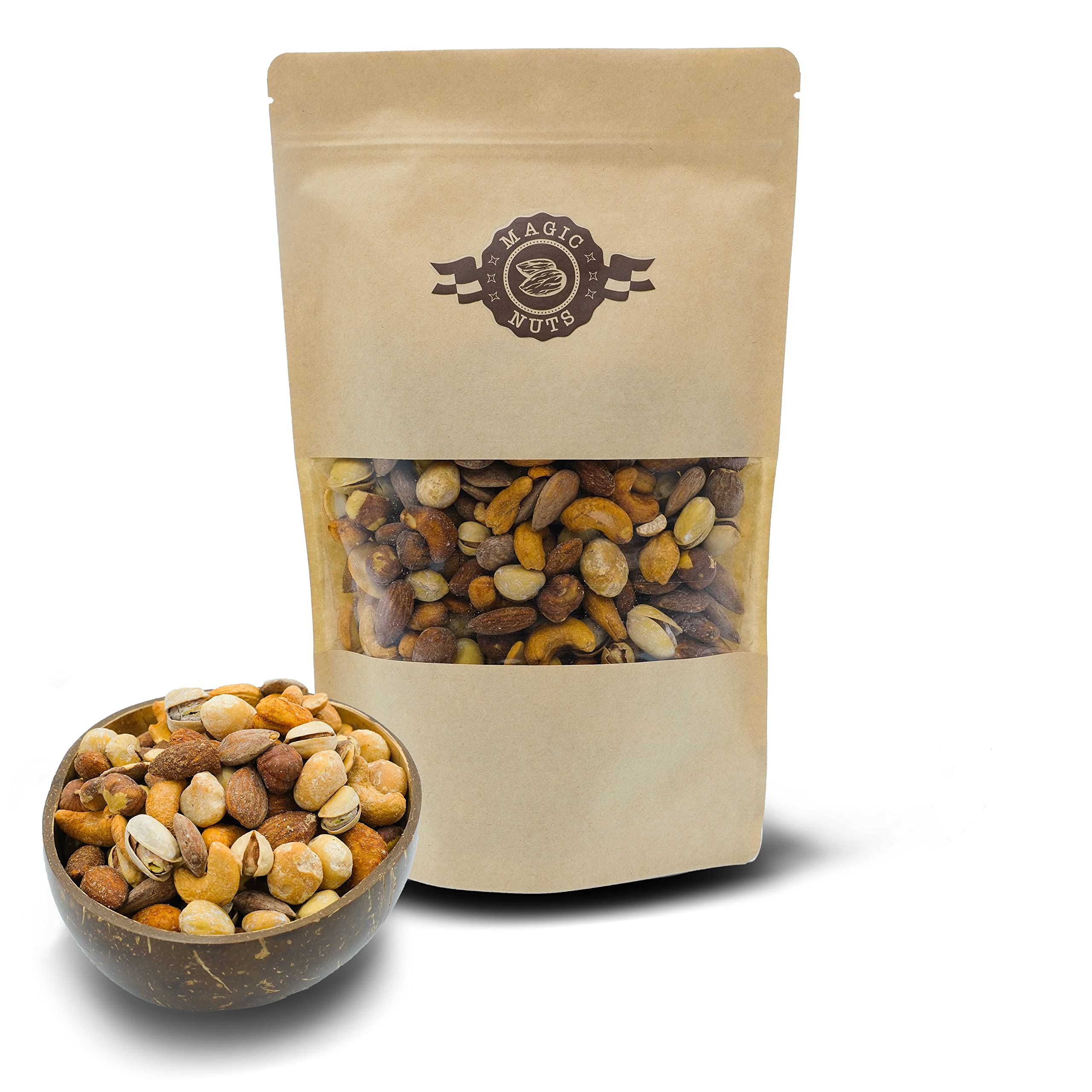 Buy Magic Nuts Premium Nut Mix - Roasted & Salted Macadamias Almonds Cashews Pistachios ...