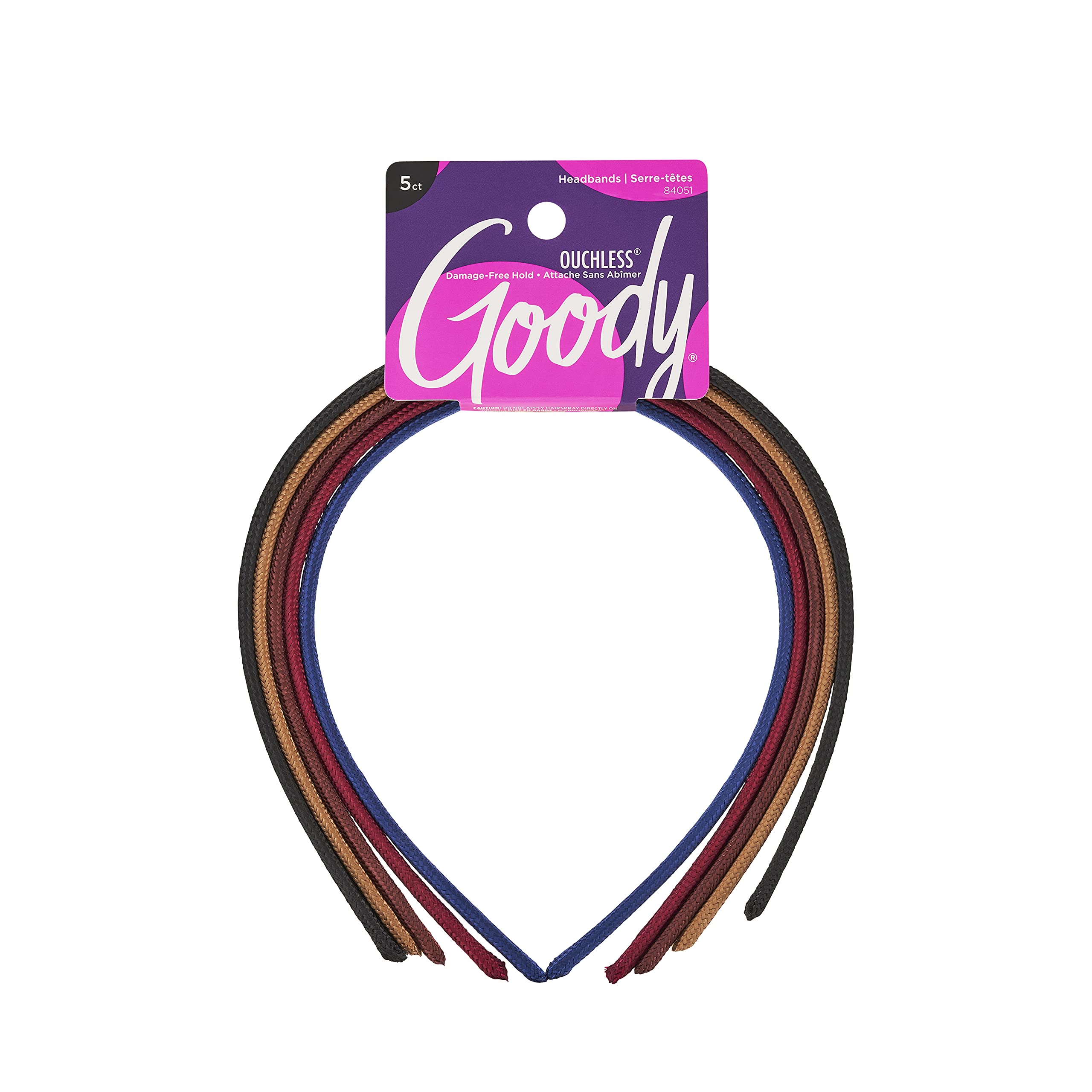 Goody Ouchless Classic Headband - 5 Count Assorted Colors - Pain-Free ...
