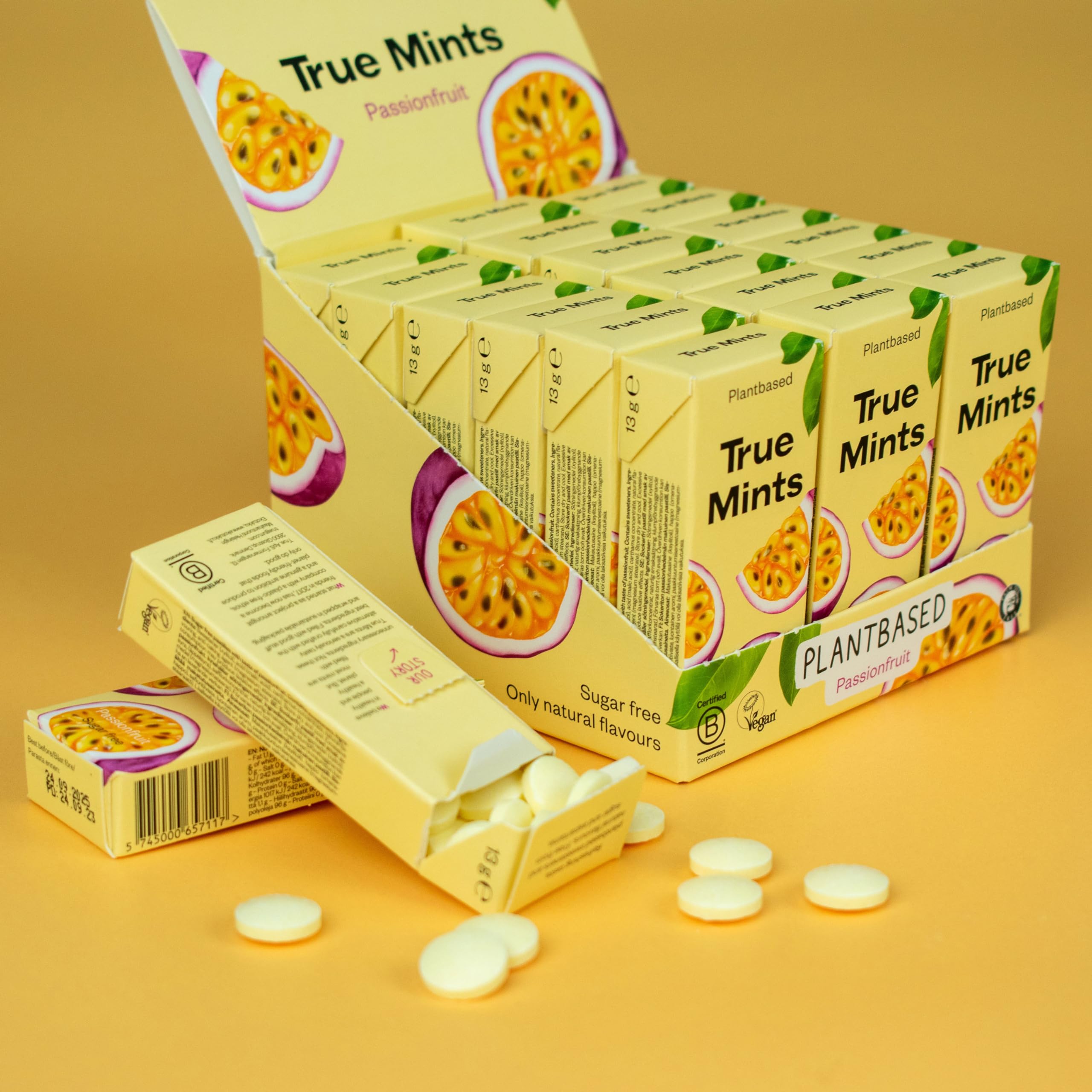 True Mints Passion Fruit Pastilles - Sugar-Free Vegetable Candies | 18 ...