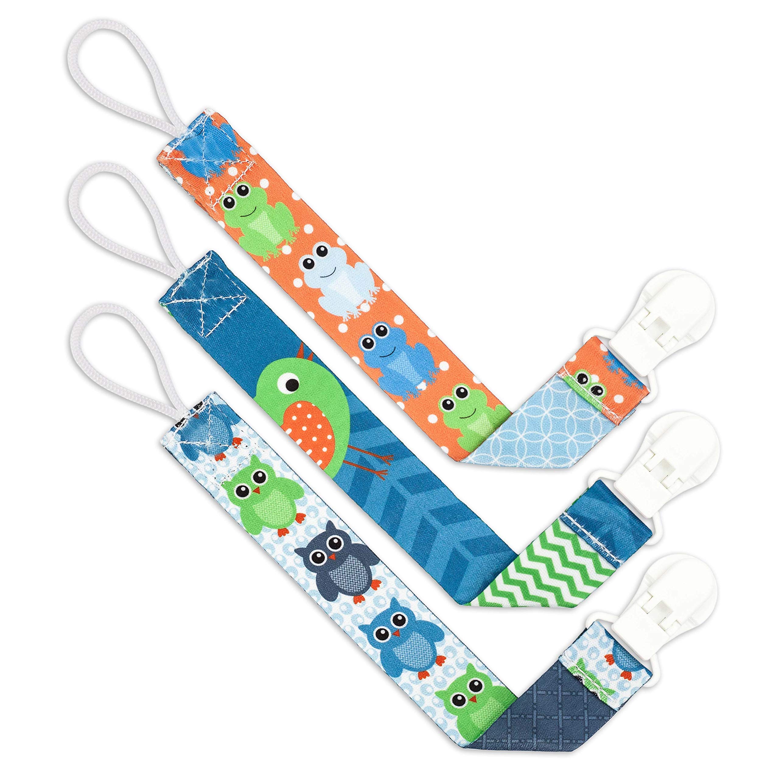 Premium Liname Pacifier Strap Set - 3 Universal Clips for All Pacifiers ...