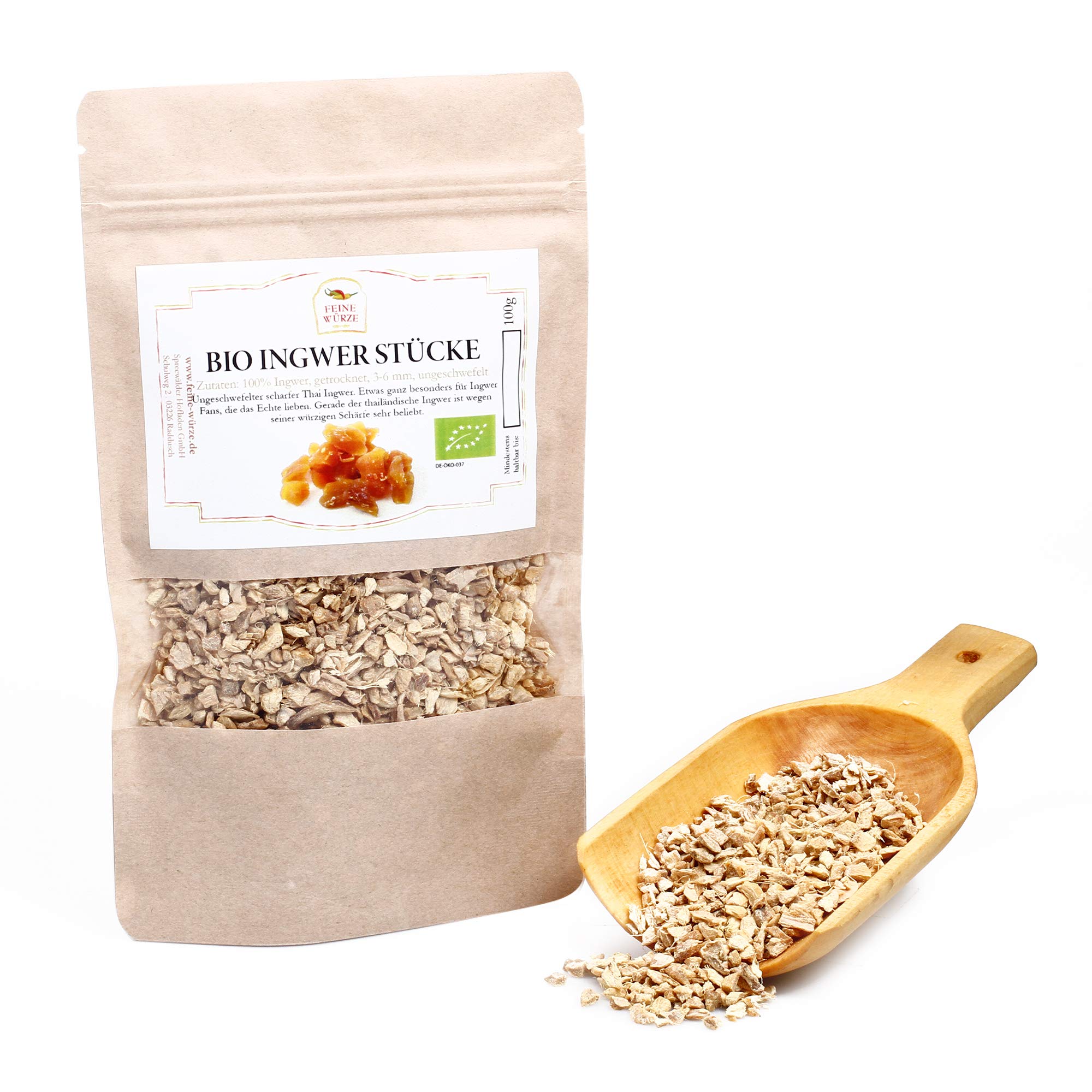 Organic Dried Ginger Pieces | Sulphur-Free | Perfect for Baking Cooking ...