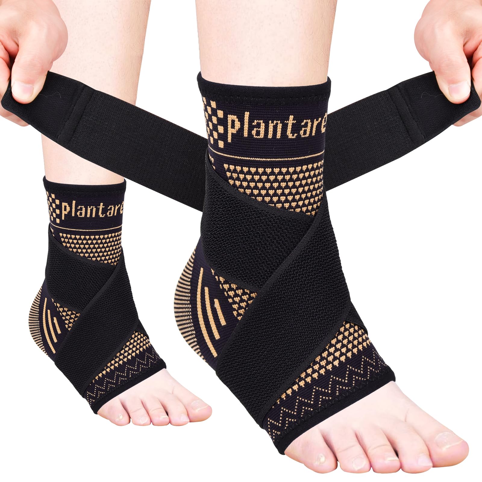 Plantarelief Copper Ankle Bandage for Men & Women - Adjustable ...