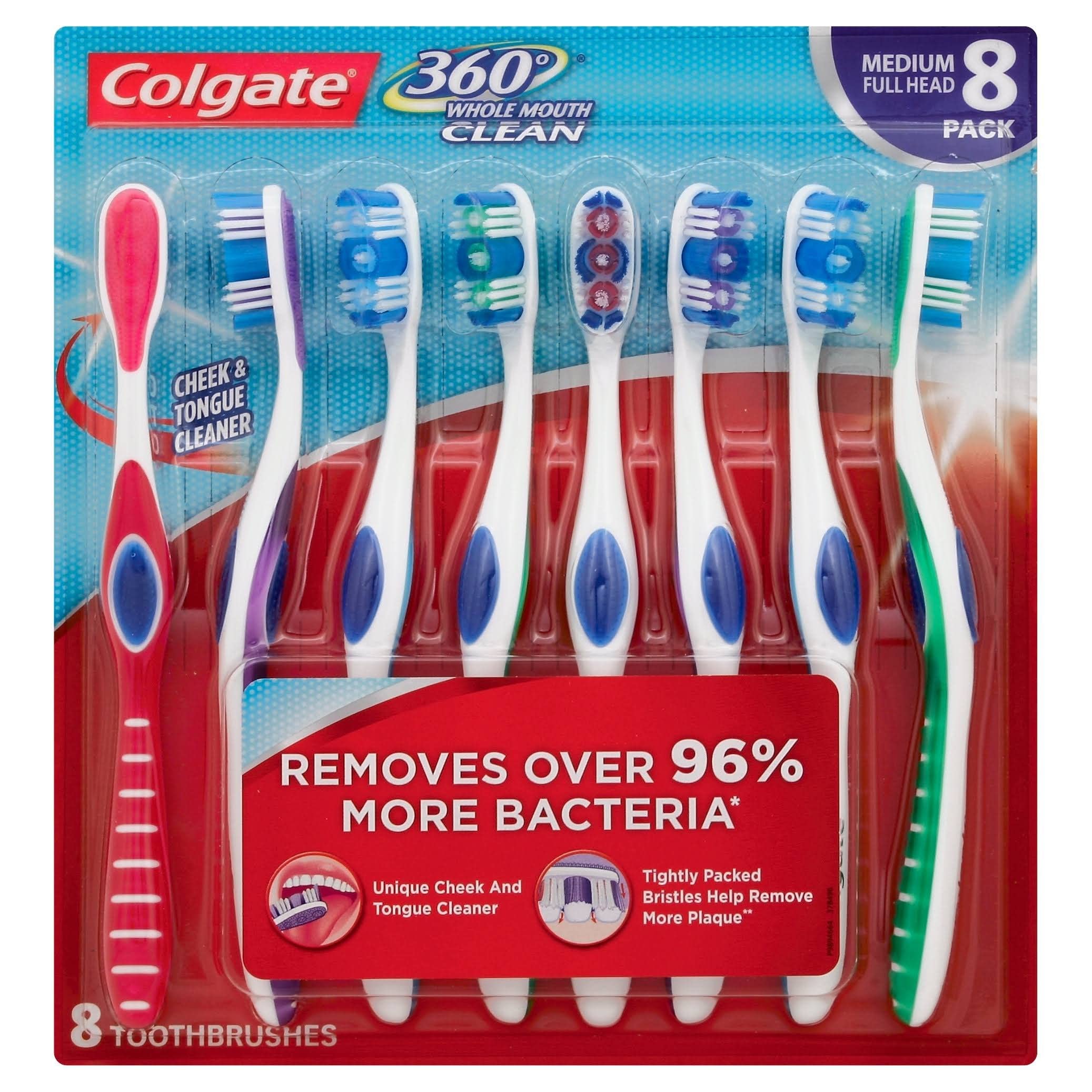 Colgate Battery Powered 360 Toothbrush with Tongue and Cheek Cleaner ...