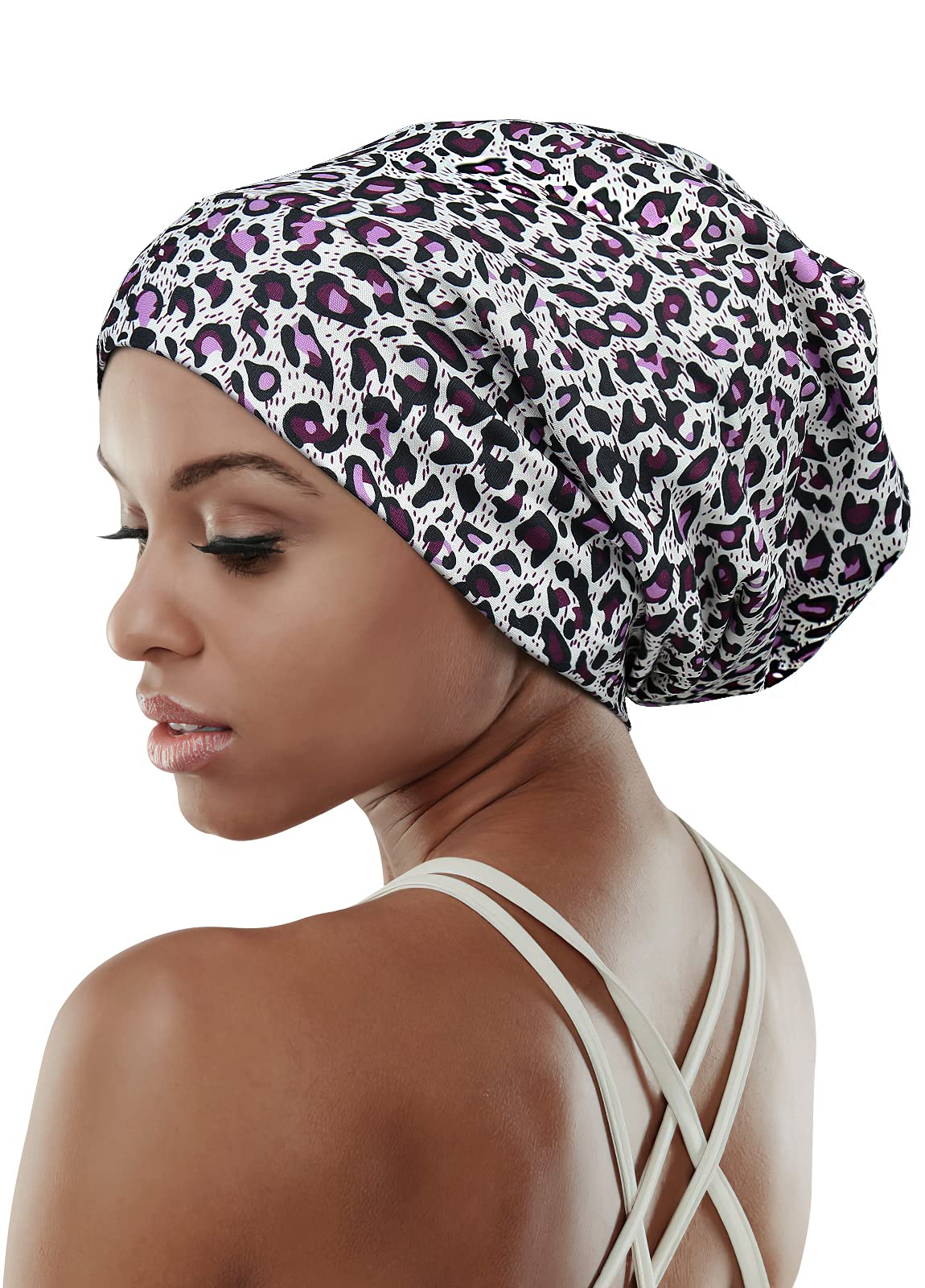 Adjustable Satin Lined Sleep Cap for Dreadlocks & Curly Hair - Large ...