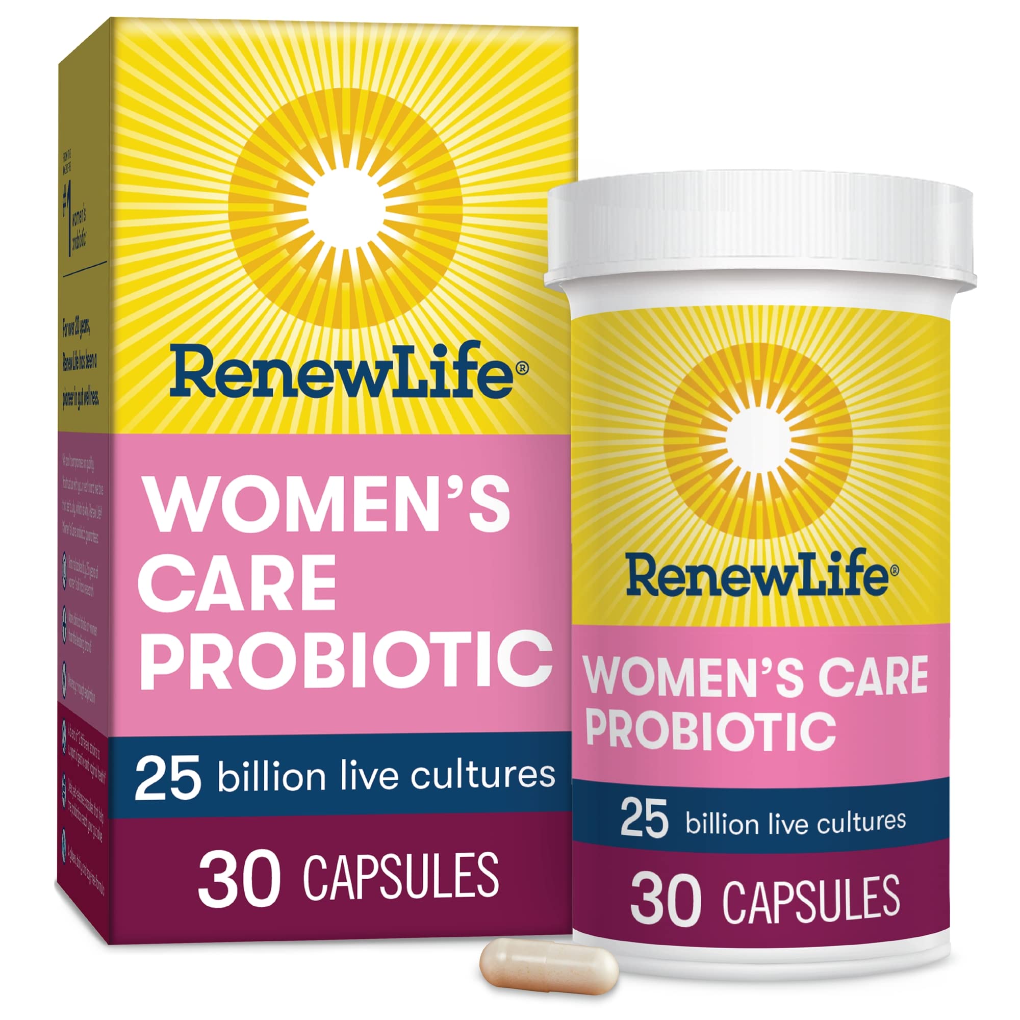 Renew Life Women's Probiotics 25 Billion CFU - 30 Capsules for ...
