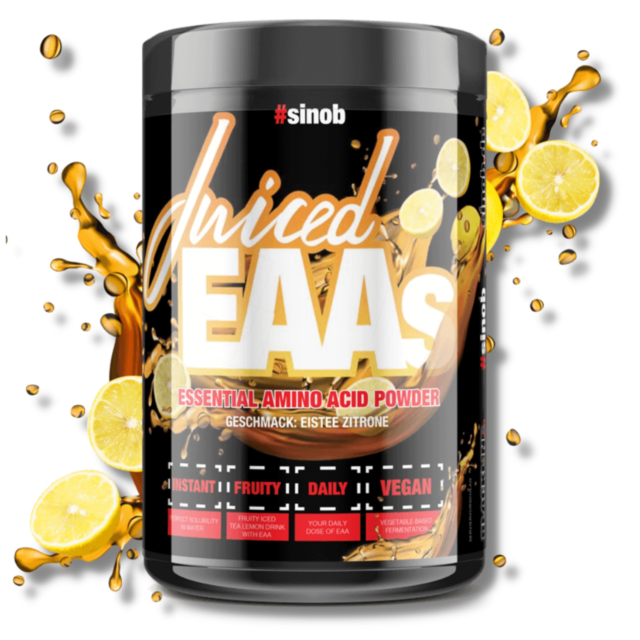 Juic3d EAA Powder (Iced Tea Lemon) 450g | Vegan Tasty & Instant Amino Acids | Buy Now with ...