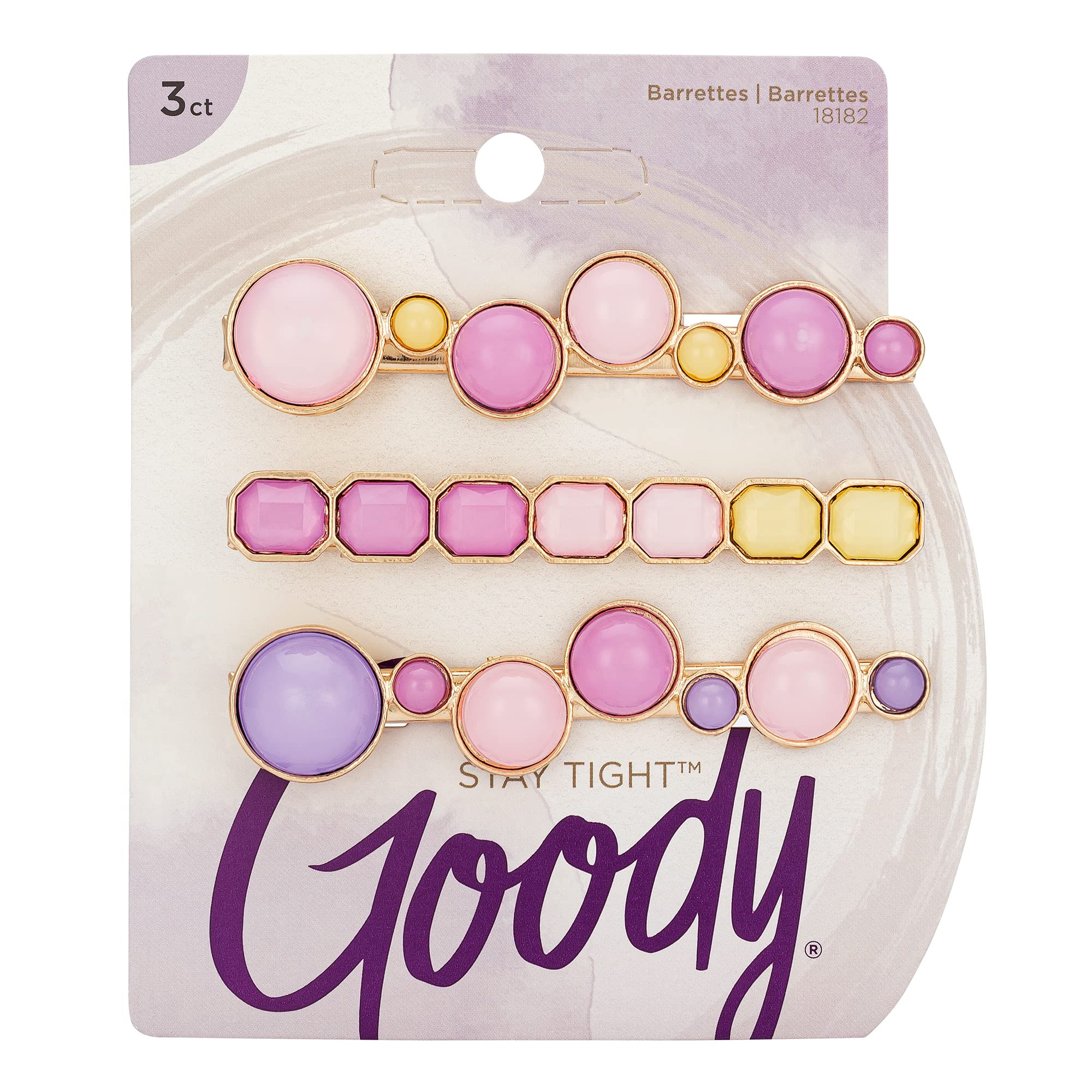 Goody Womens Hair Barrettes - Assorted Watercolor - Slideproof and Lock ...