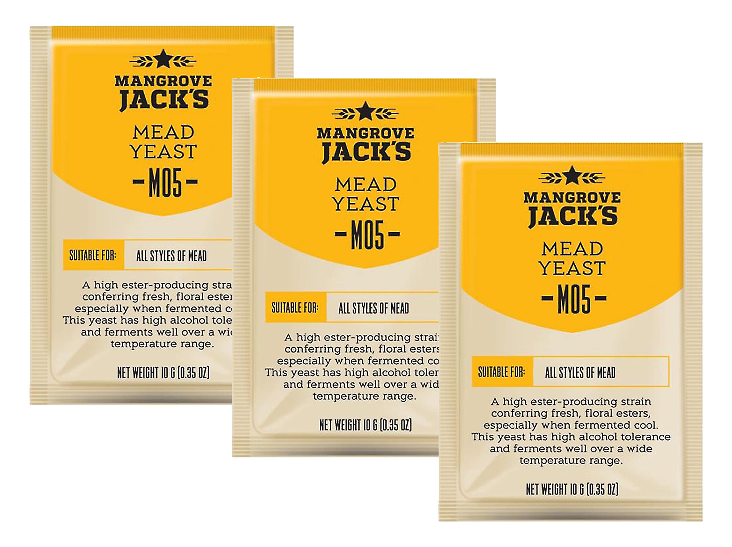 3X Mangrove Jacks Craft Series Mead Yeast M05 (10g)