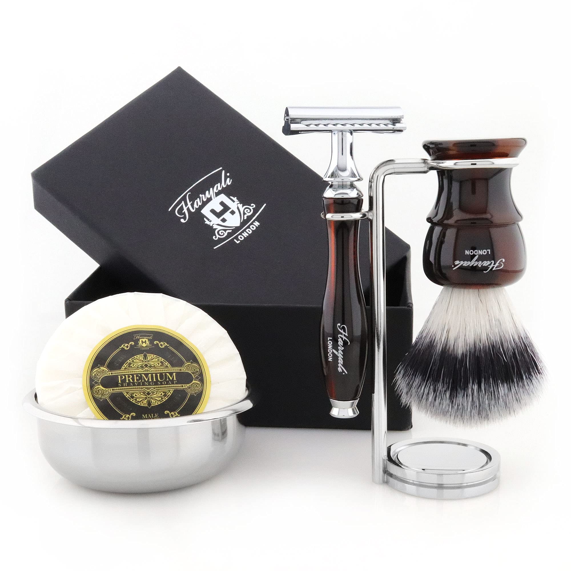 Haryali London Men's Shaving Set | Double Edge Safety Razor White ...
