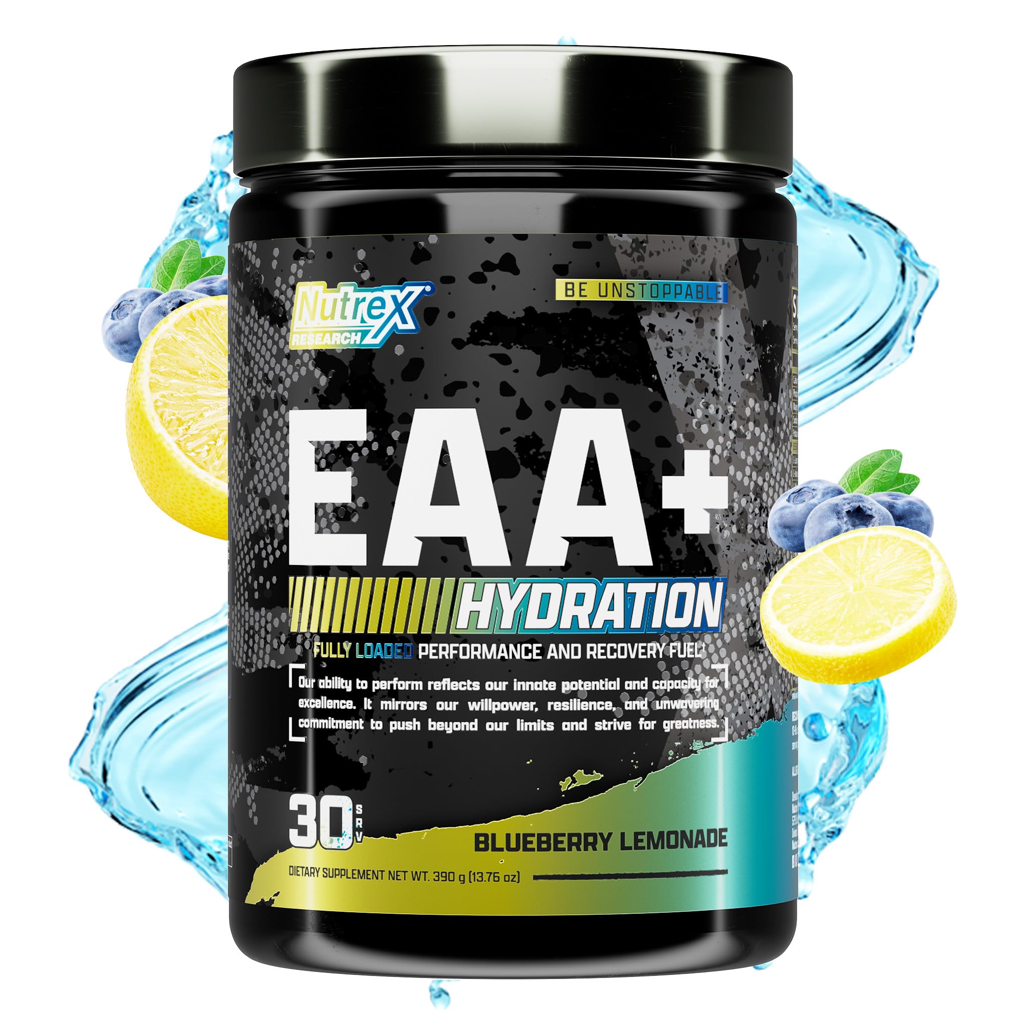 Nutrex EAA + Hydration Blueberry Lemonade - 30 Servings | Best Hydration Supplement for Workouts