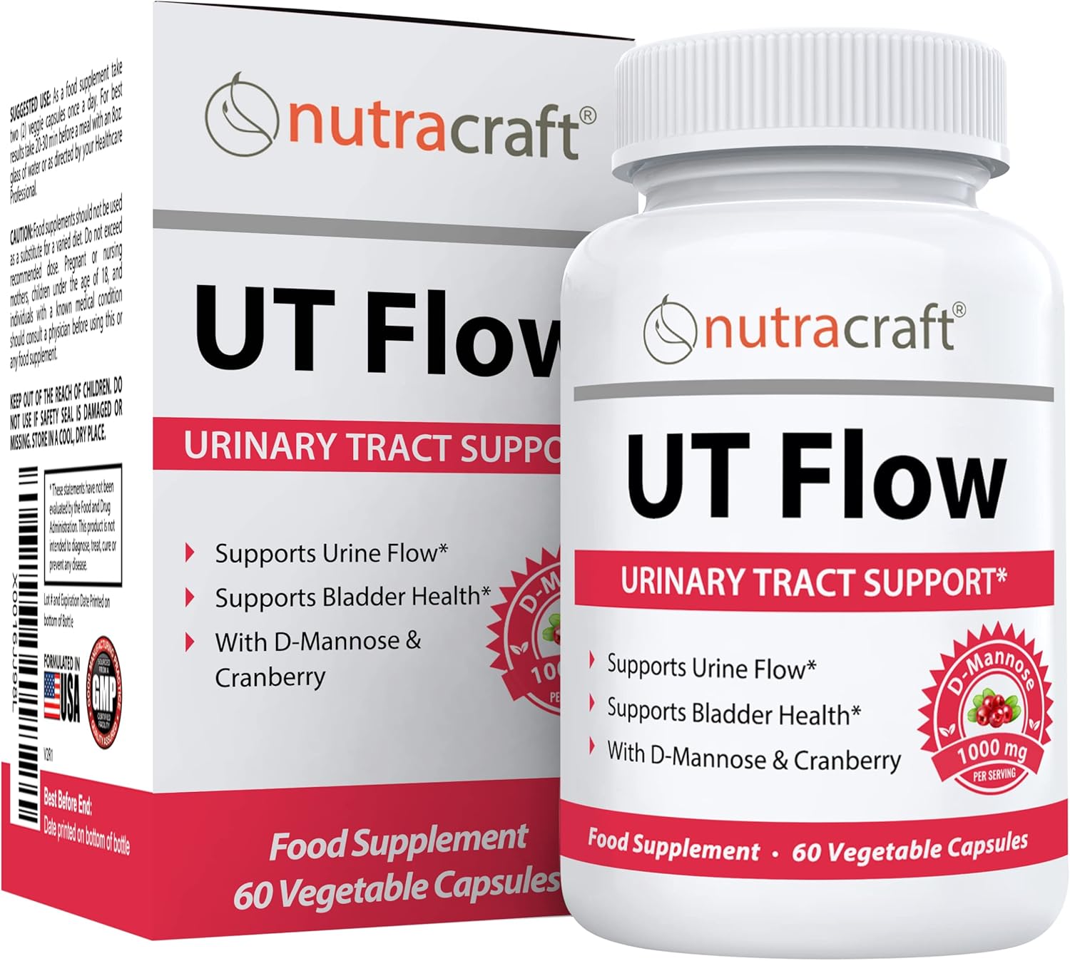 Nutracraft UT Flow Urinary Tract Cleanse - 60 Vegetable Capsules | Buy ...