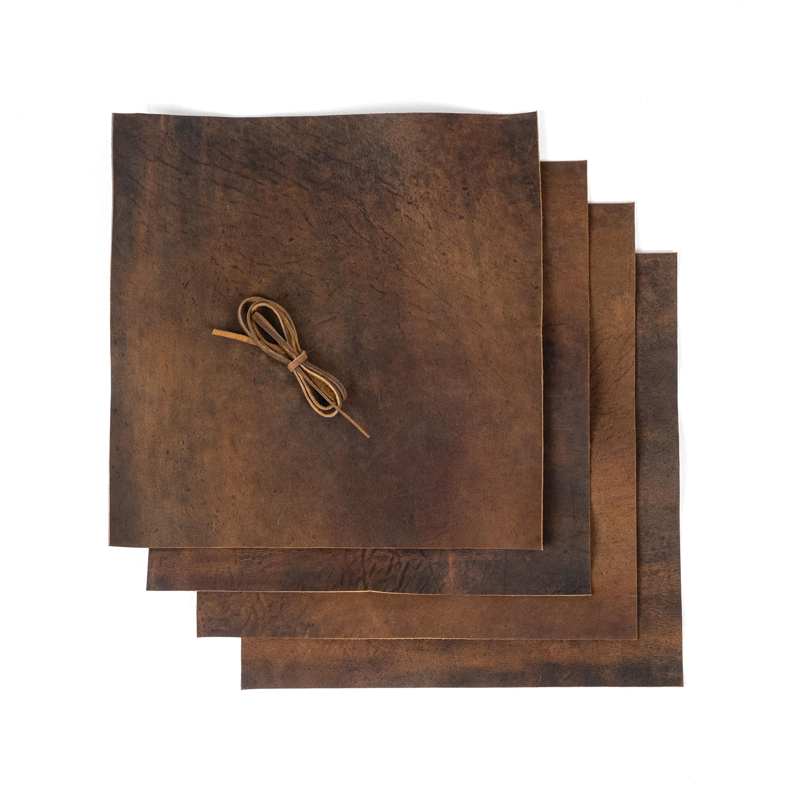 Genuine Leather Sheets Set of 4 Leather Material Genuine Leather for Crafts Leather Roll Soft Leather Sheet Leather for Crafts Quality Raw Leather 12 x 12 36 Leather Cord
