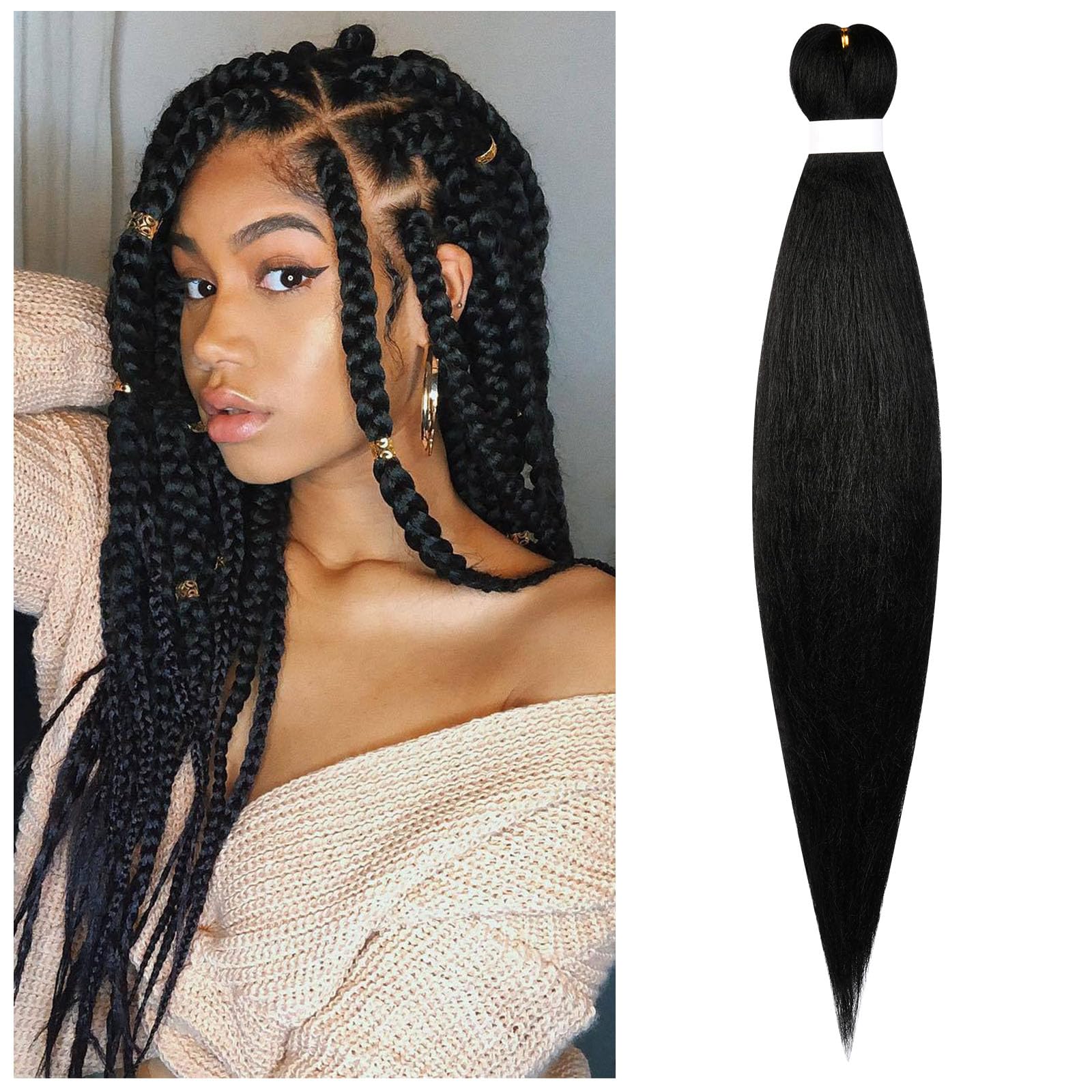 Aomig Pre-Stretched Braiding Hair 26 - Professional Art Fiber ...