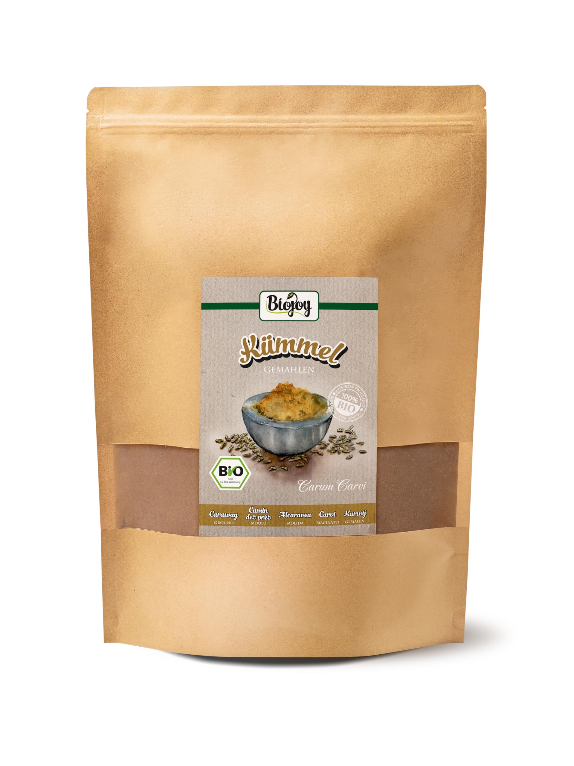 Biojoy Organic Caraway Powder (1 kg) - Pure Additive-Free Caraway Seeds ...
