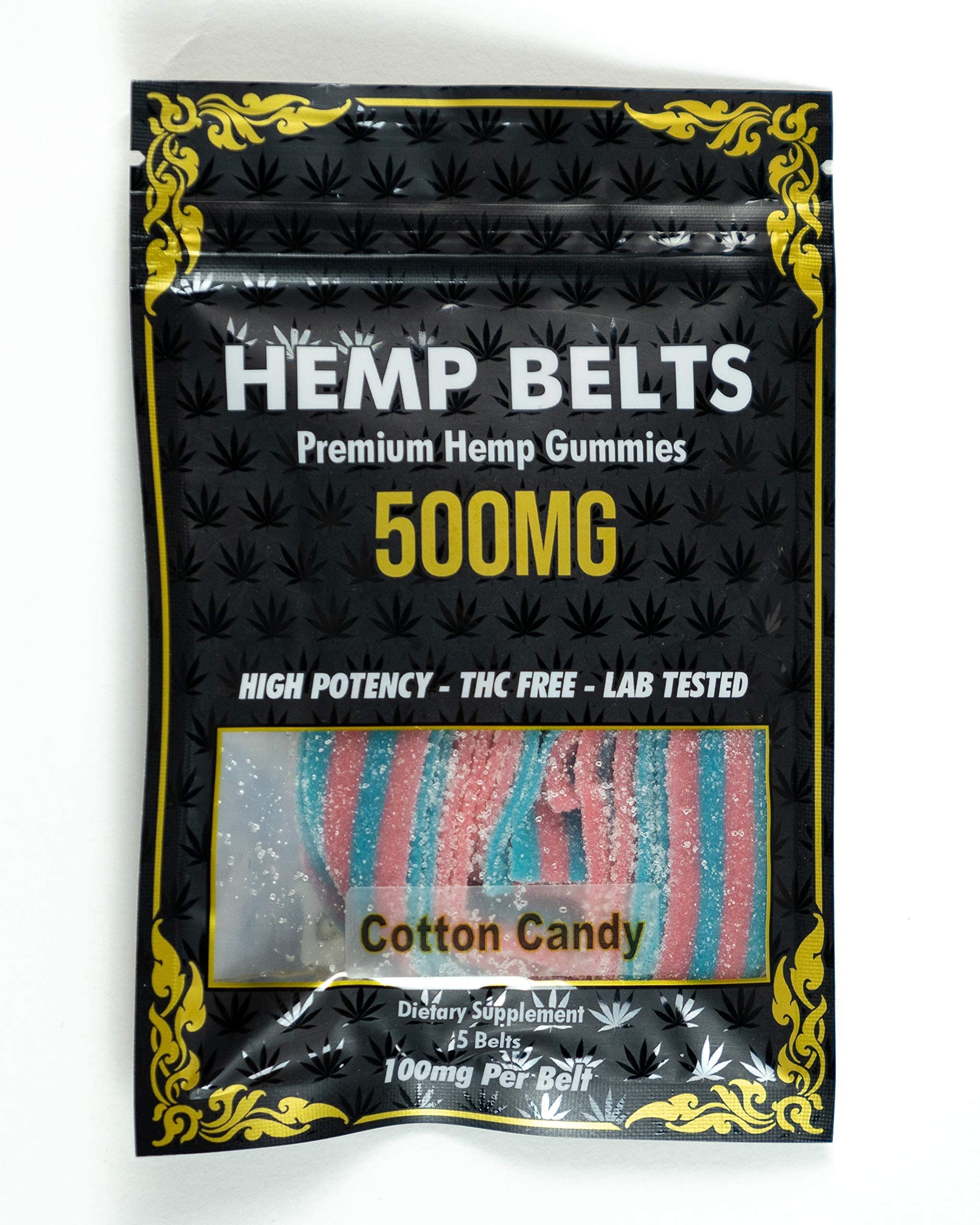 Cotton Candy Premium Hemp Gummies 500MG Extra Strength 5ct - 100% ...
