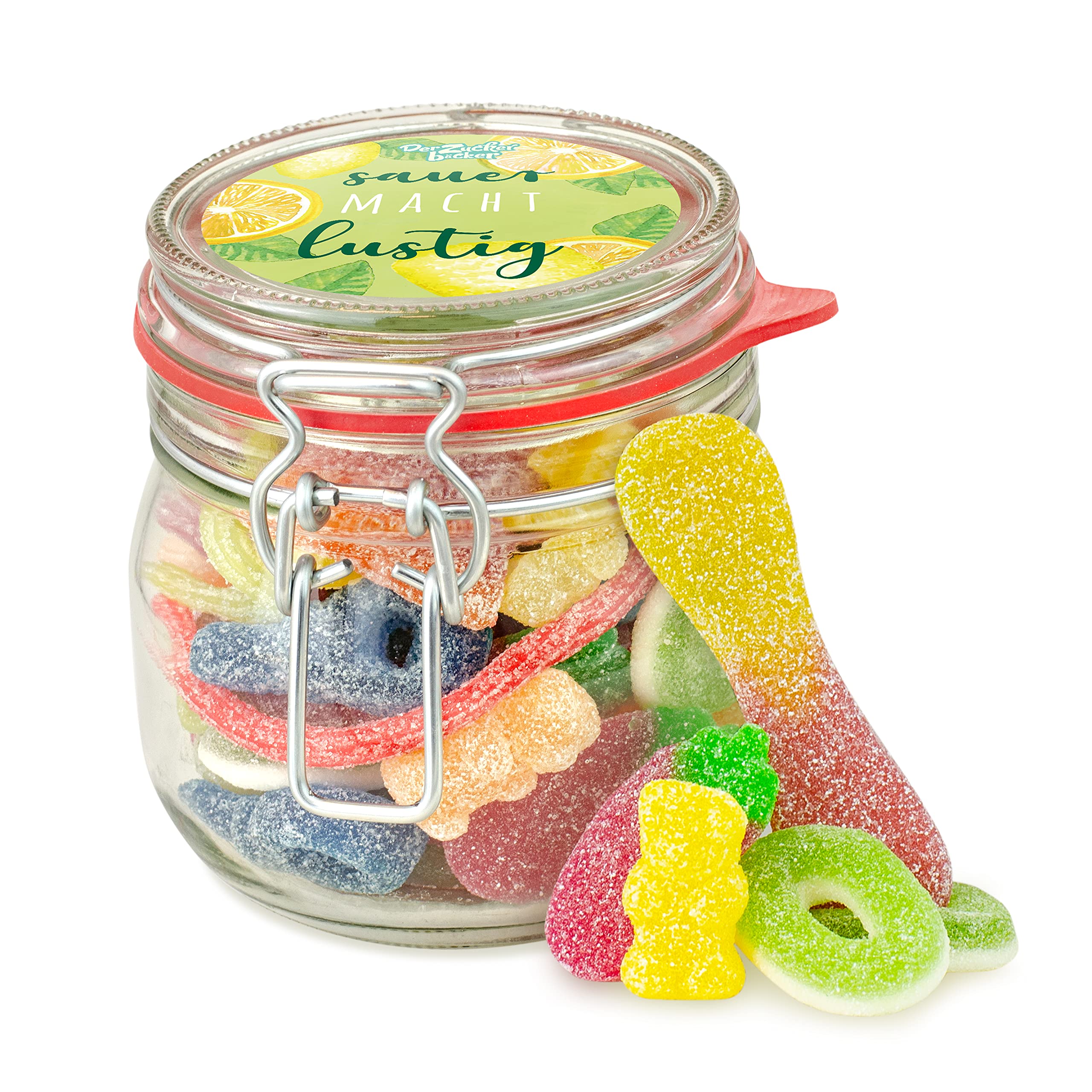 Small Sour Makes You Happy Glass | Sour Candy Mix Gift | Swing Top ...
