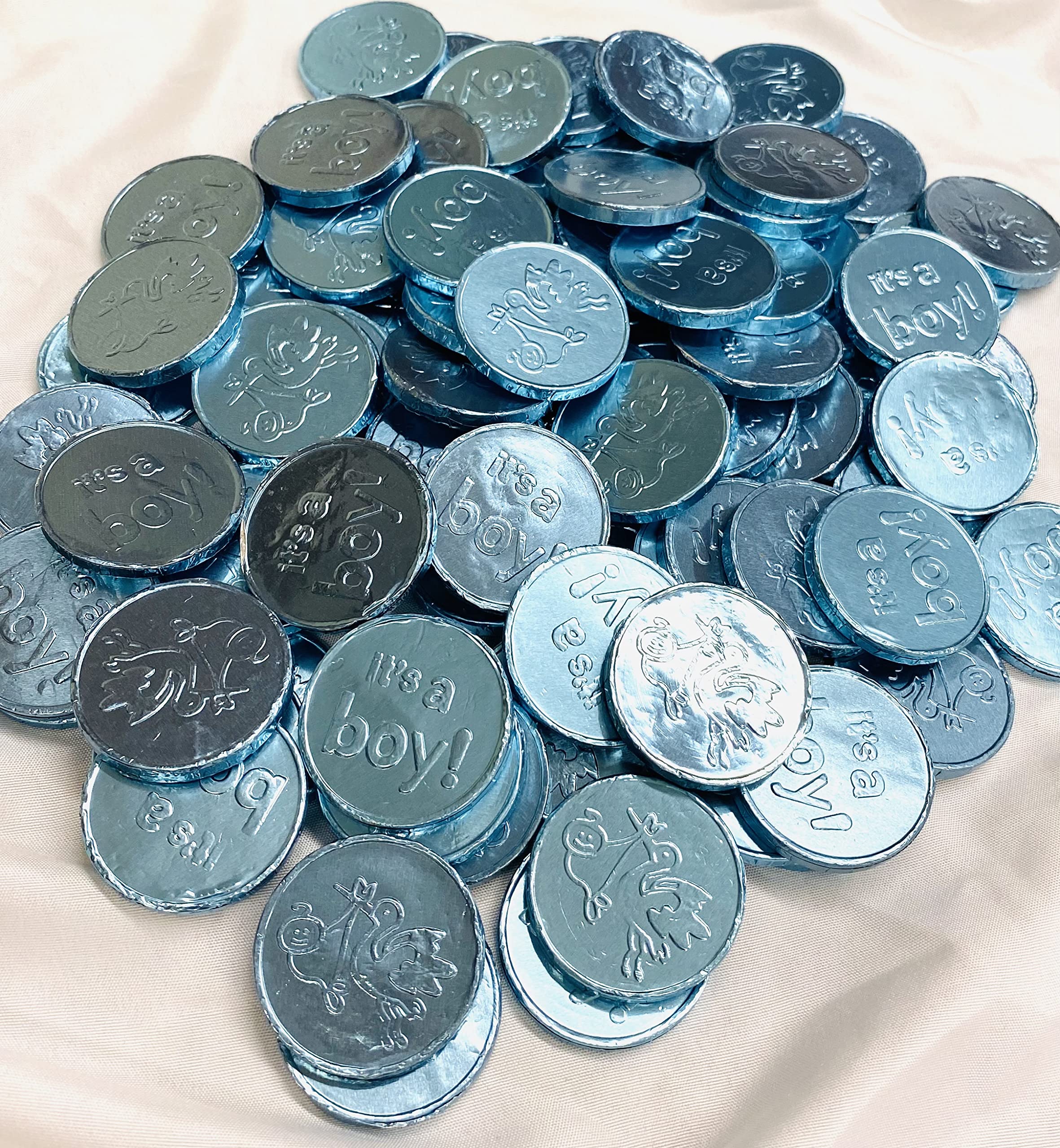 It's A Boy Chocolate Coins - 600g - Approx 80 Coins - Baby Shower Blue ...