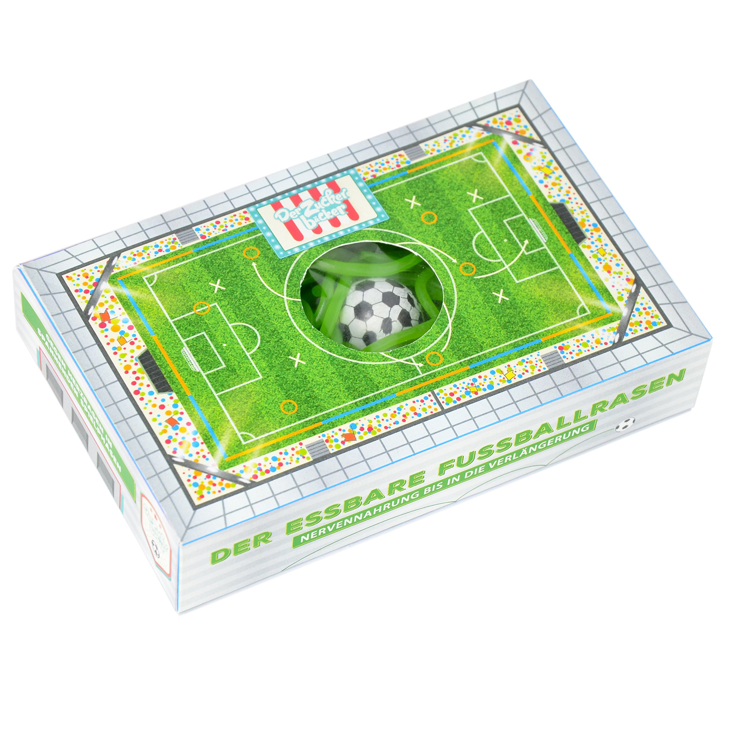 Edible Football Grass Box | Green Fruit Rubber Cords & Apple-Flavored ...