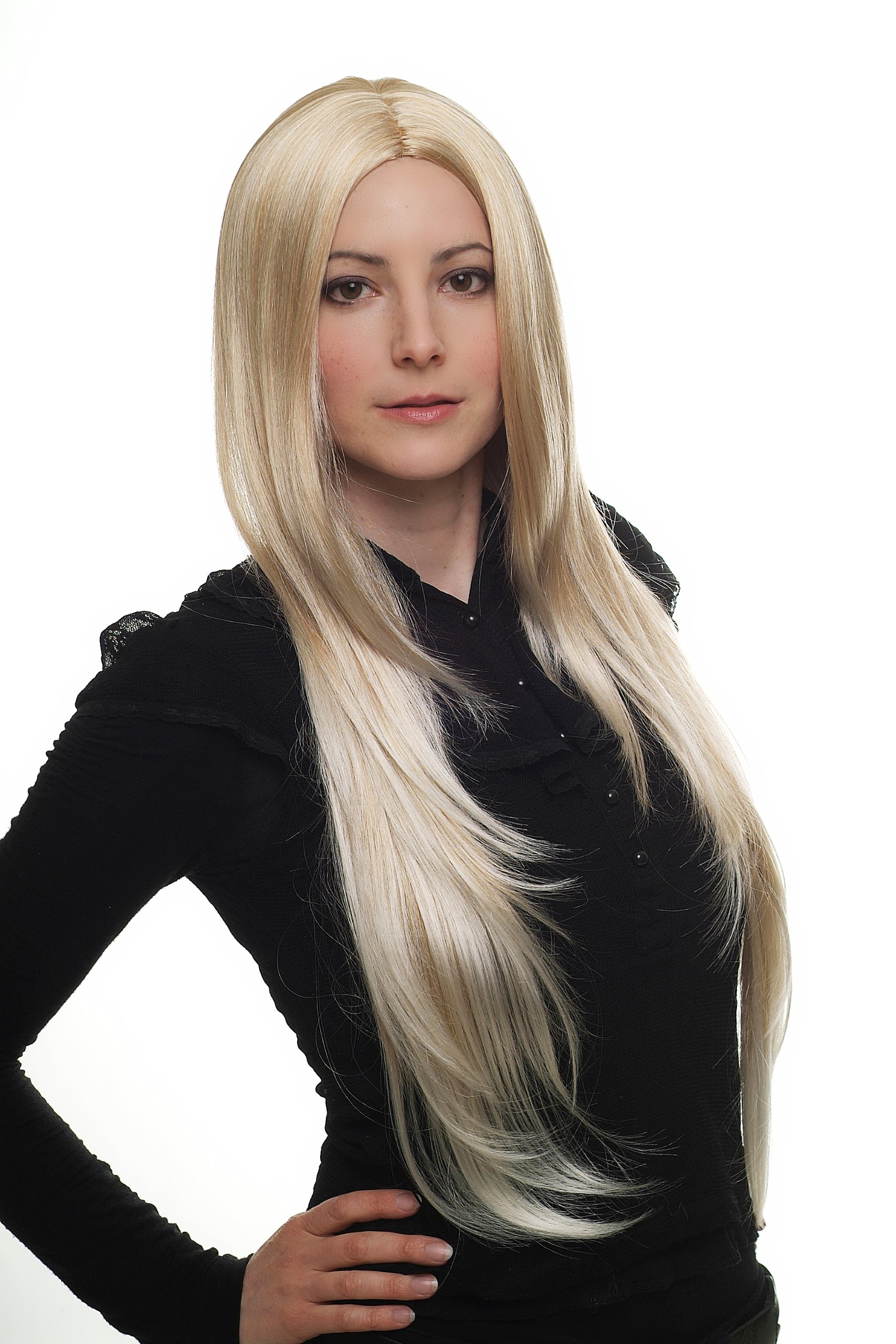 WIG ME UP 3217-24BT613 | Long Blonde Mix Wig with Middle Parting - Shop ...
