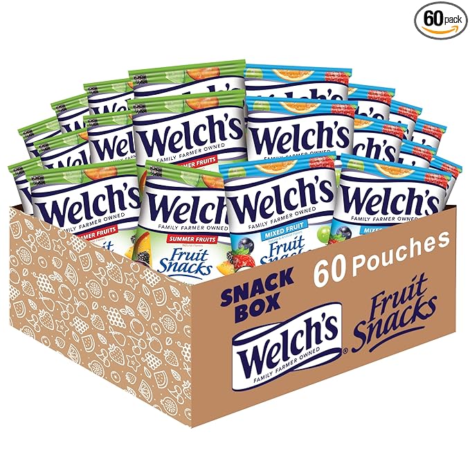 Welch's Fruit Snacks Mixed Fruit & Summer Fruits Bulk Variety Pack ...