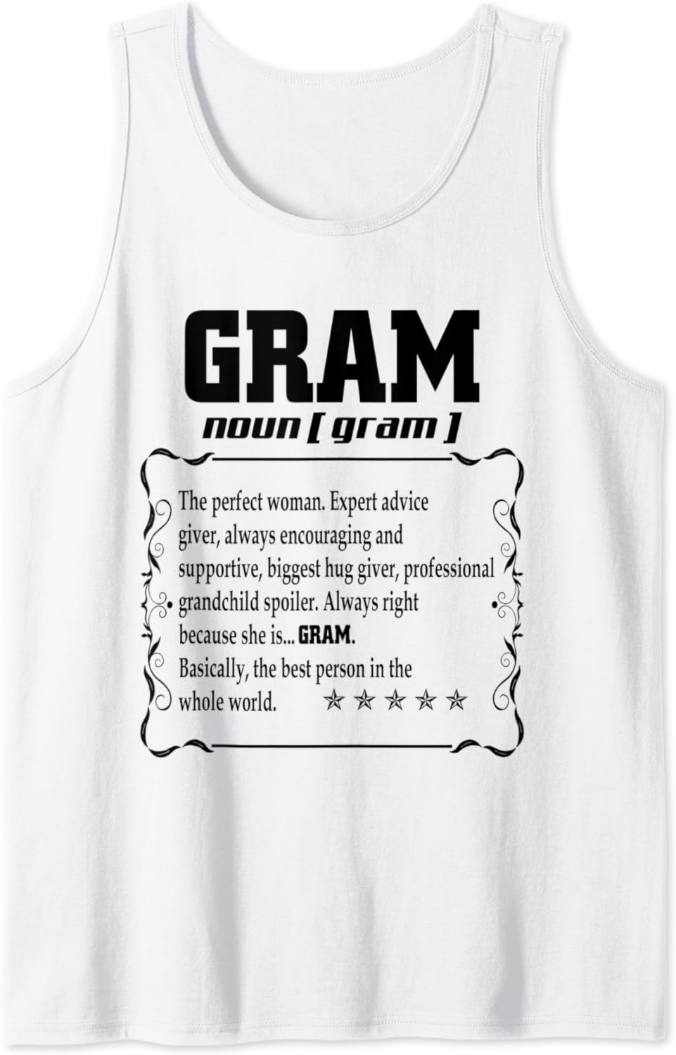 Funny Family Gram Definition Mother's Day For Gram Tank Top | Buy Now ...