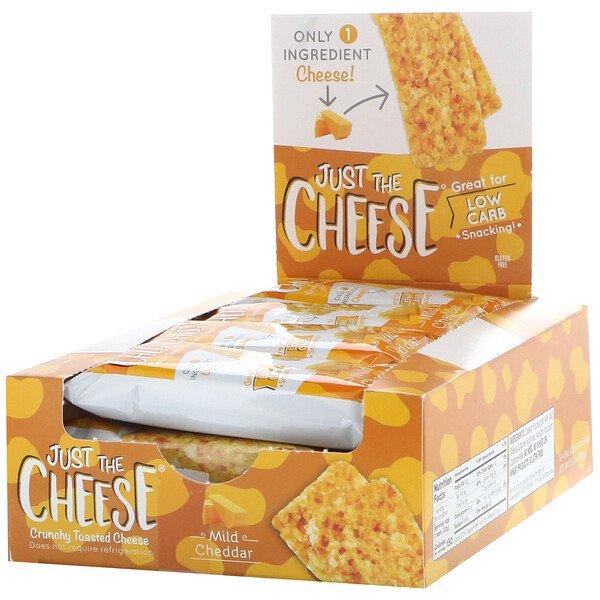 Just The Cheese Mild Cheddar Bars - 12 Pack (0.8 oz) | Low Carb Snack ...
