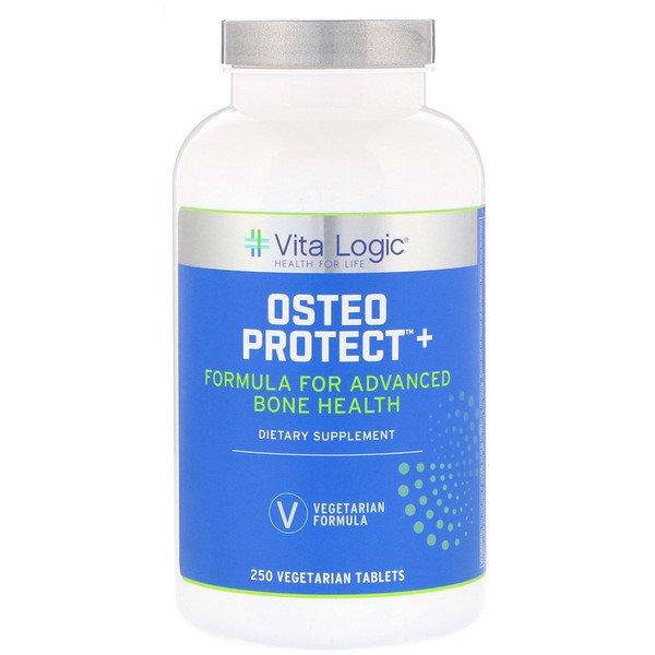 Vita Logic Osteo Protect Plus - 250 Vegetarian Tablets for Bone Health ...