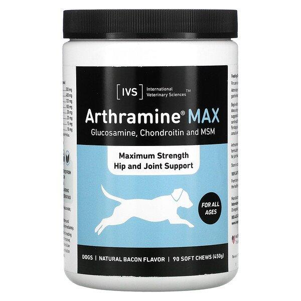 Arthramine Max Hip & Joint Support for Dogs - 90 Bacon Soft Chews | Buy ...
