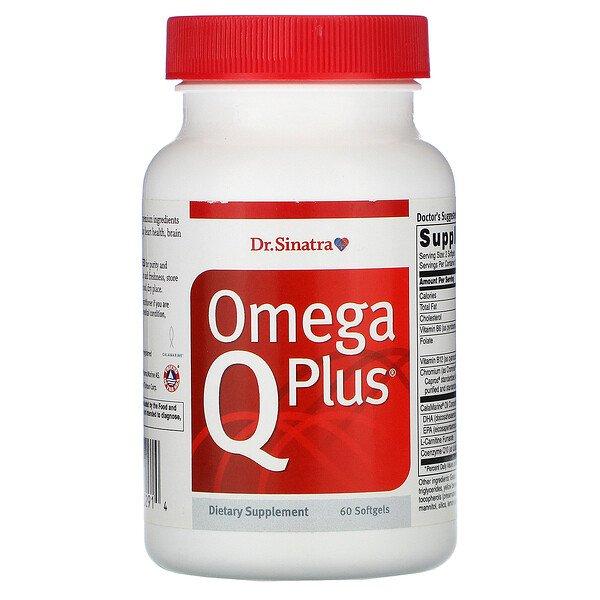 Dr. Sinatra Omega Q Plus - 60 Softgels | Premium Omega-3 & CoQ10 ...
