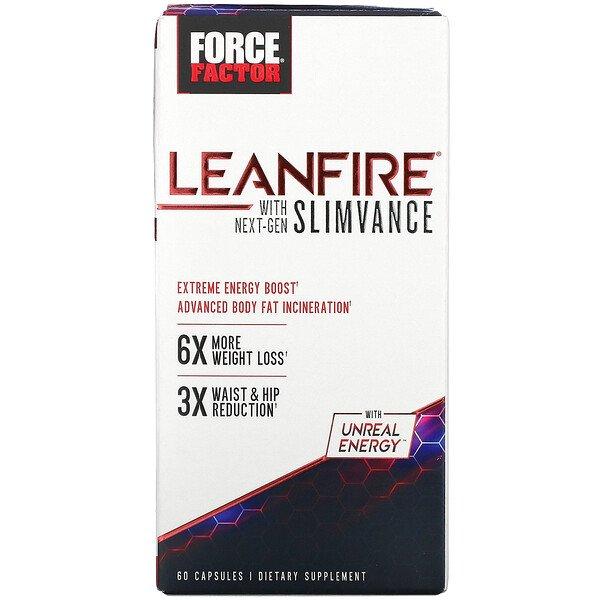 Force Factor LeanFire with SLIMVANCE | 60 Capsules - Advanced Weight ...