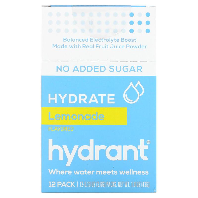 Hydrant Lemonade Electrolyte Drink Mix - 12 Pack (0.13 oz Each ...