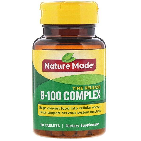 Nature Made B-100 Complex Time Release - 60 Tablets | Supports Energy ...