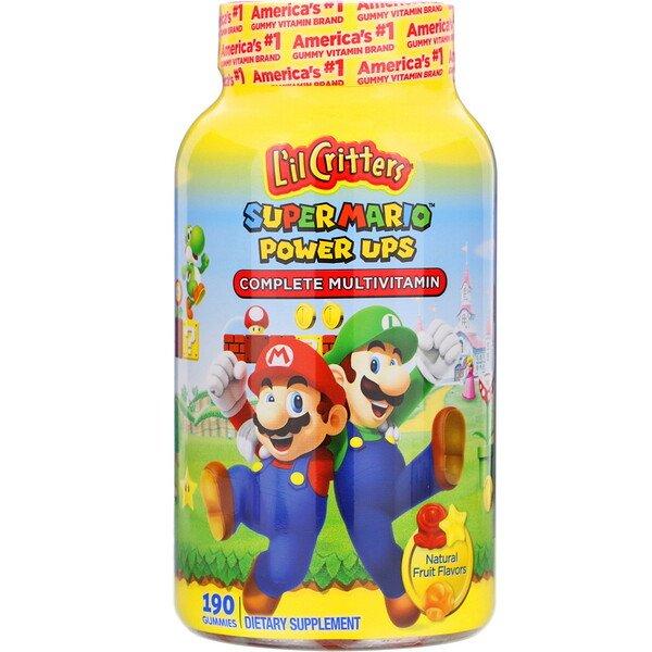 Li'l Critters Super Mario Multivitamin Gummies - 190 Natural Fruit ...