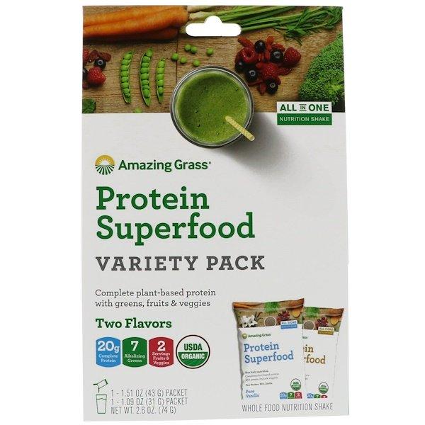 Amazing Grass Protein Superfood Variety Pack - Chocolate Peanut Butter ...