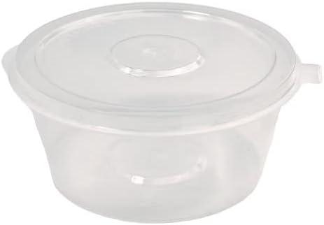 NRlinX 50 Sets - 5 oz. Plastic Condiments Containers with Hinged Lids ...